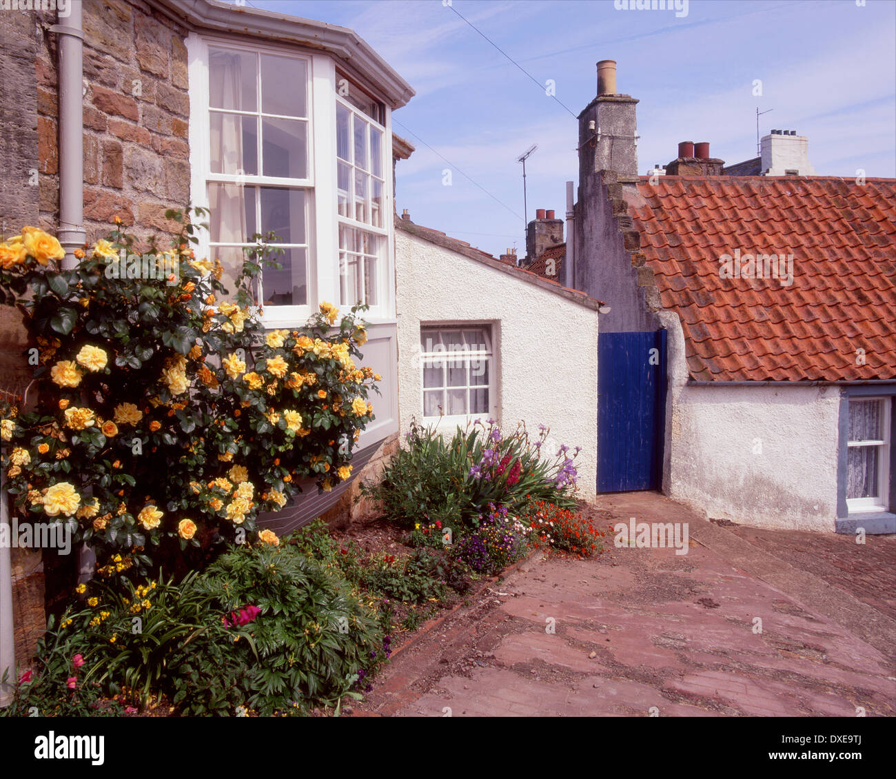 A quiet corner in Crail Village, Fife Stock Photo - Alamy