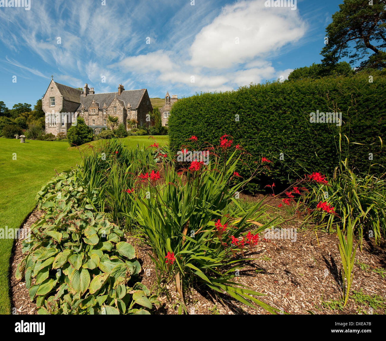 Ardchattan house from the beautiful garden,loch Etive,Argyll,scotland ...