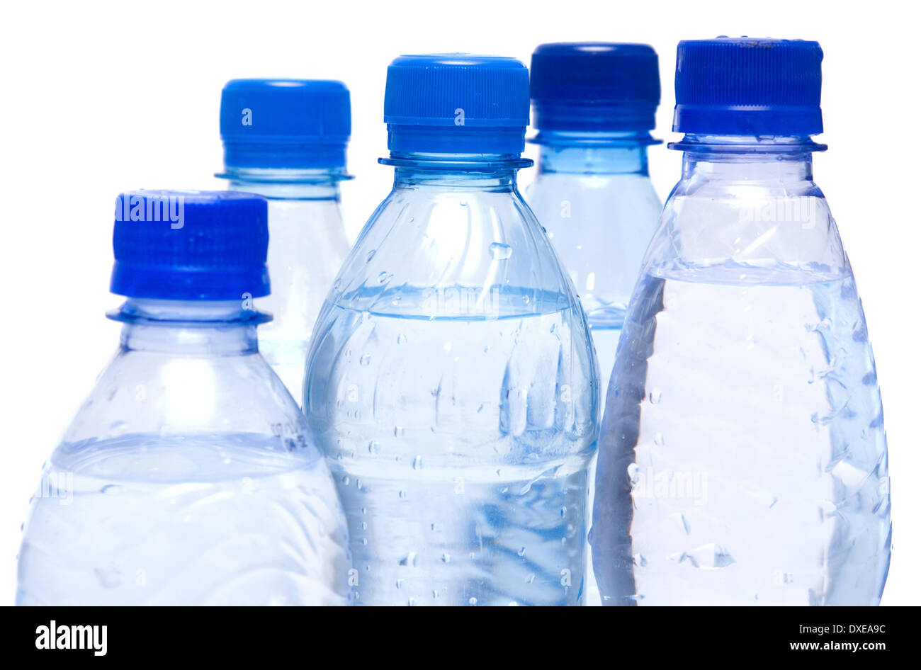 bottles with water on white Stock Photo - Alamy