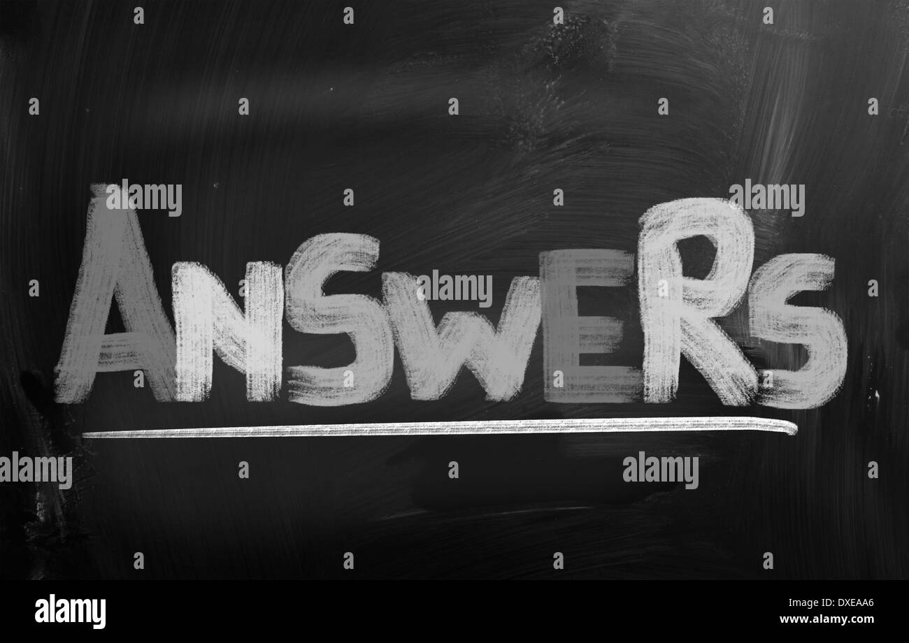 Questions and answers illustration Black and White Stock Photos ...