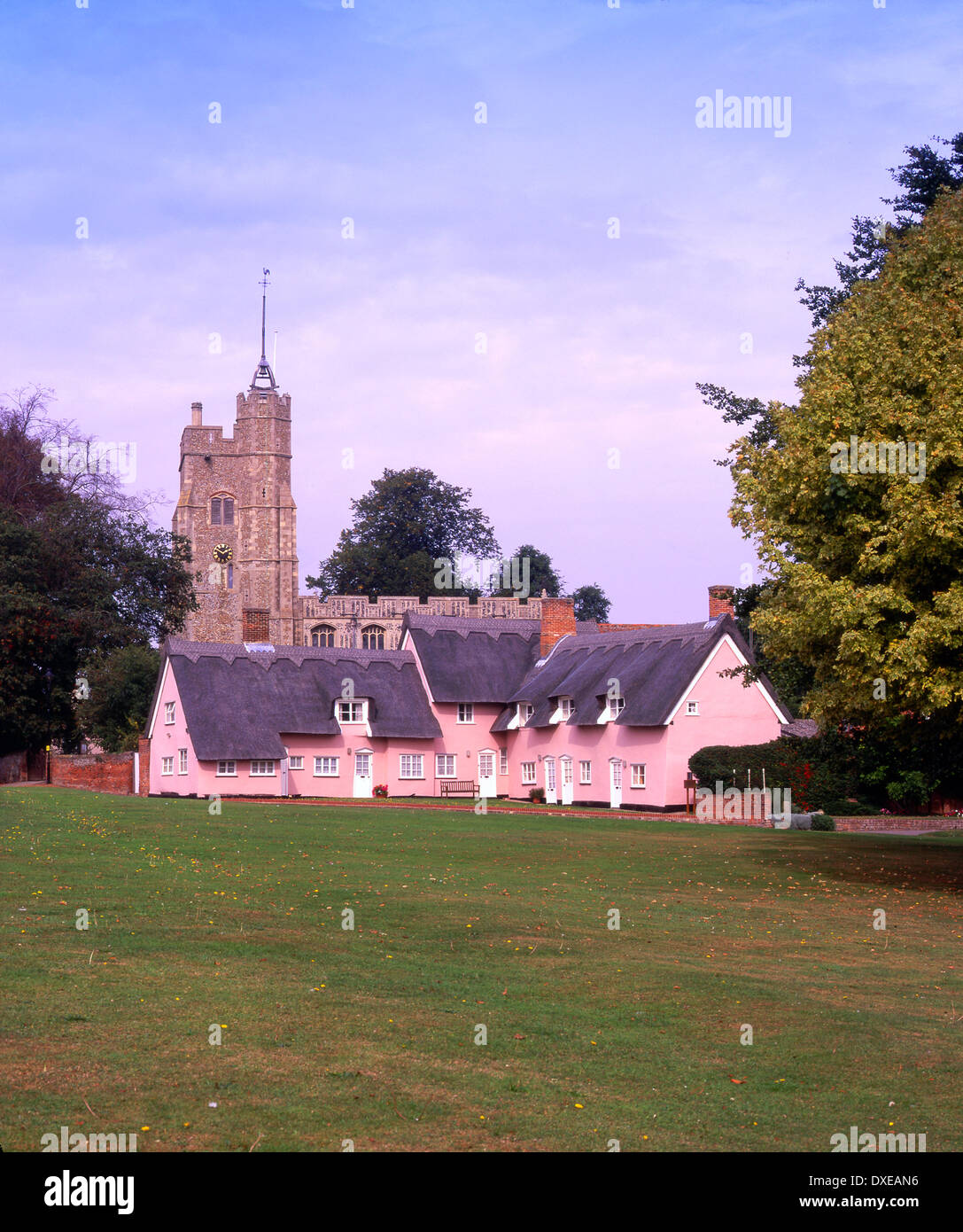 St Mary's Church in Cavendish Village, Suffolk Stock Photo - Alamy