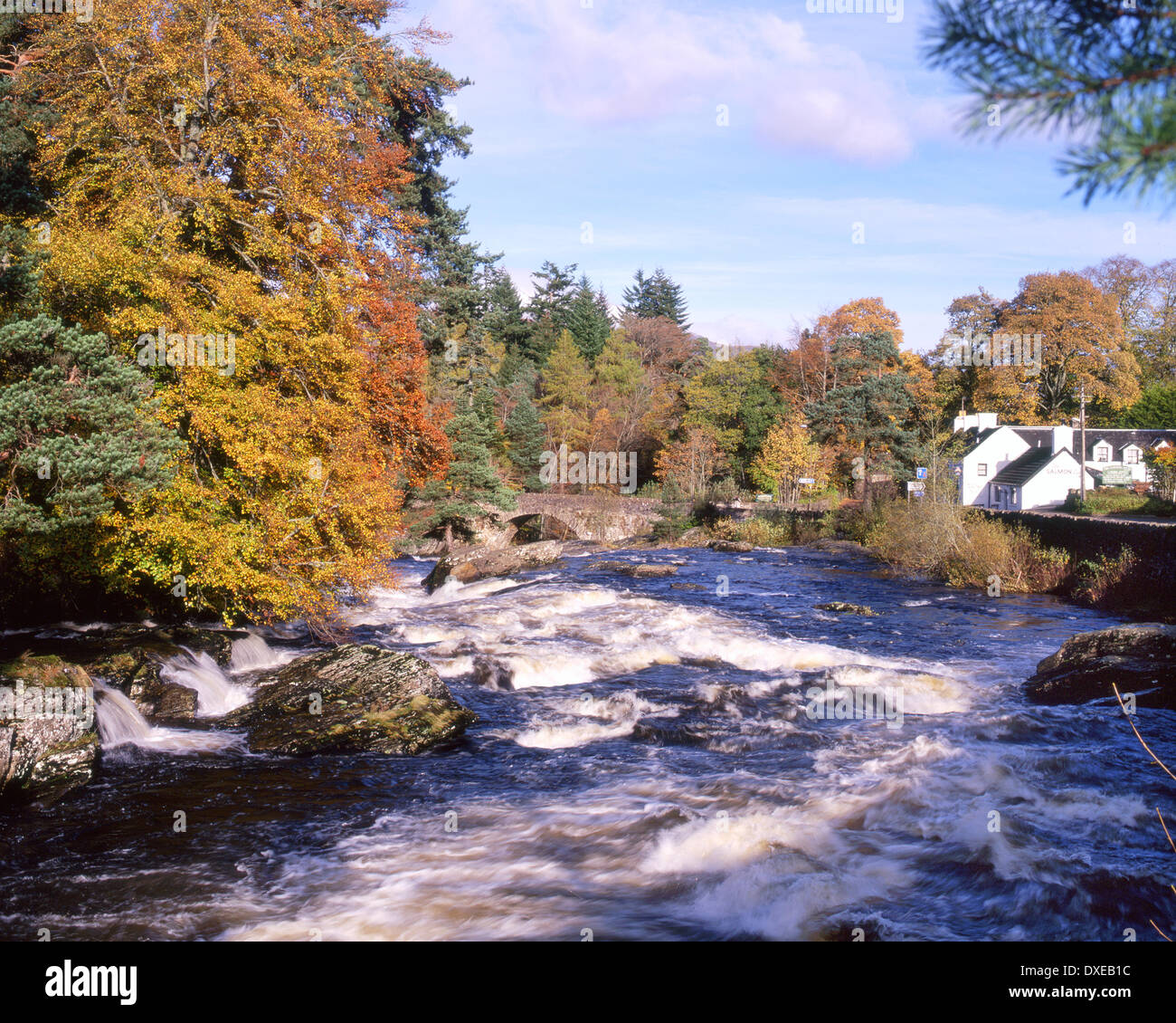 Autumn view of falls of Dochart, Killin, Perthshire Stock Photo - Alamy