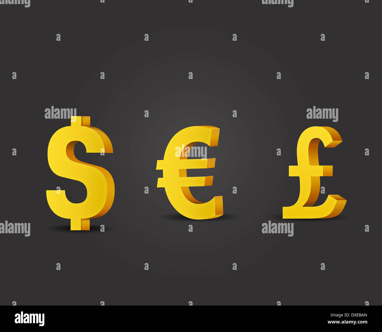 3d Currency Symbol Stock Photo - Alamy