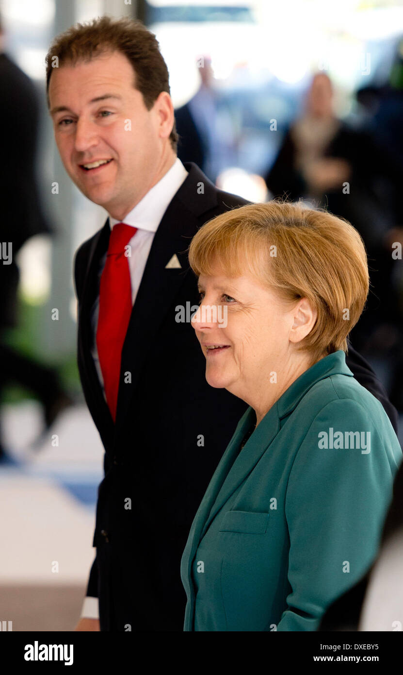 German Chancellor Angela Merkel arrives for the Nuclear Security Summit ...