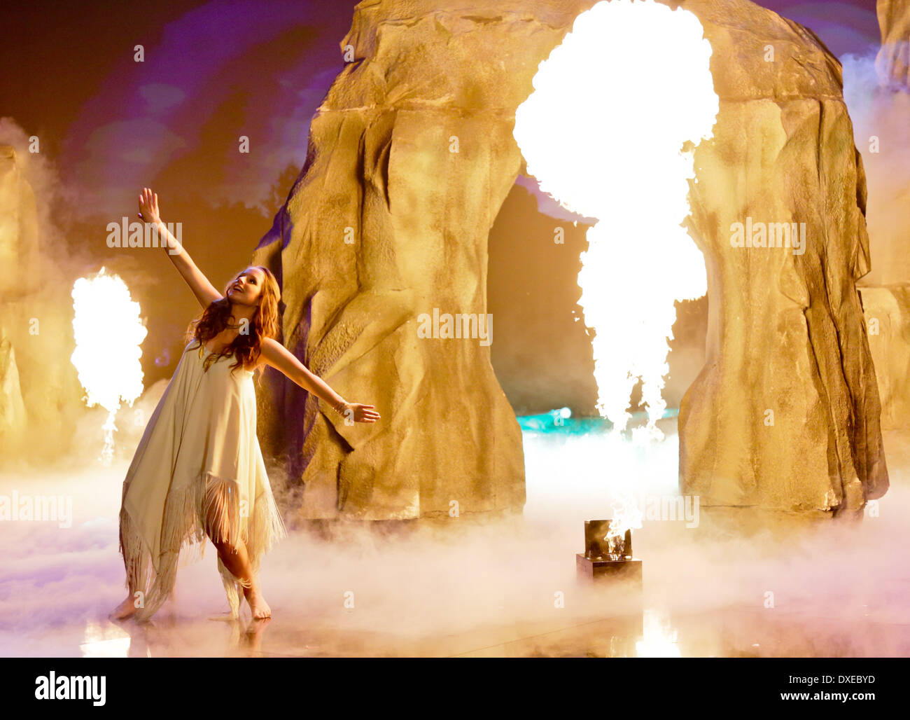 German singer Oonagh performs on stage during the taping of the popular ...