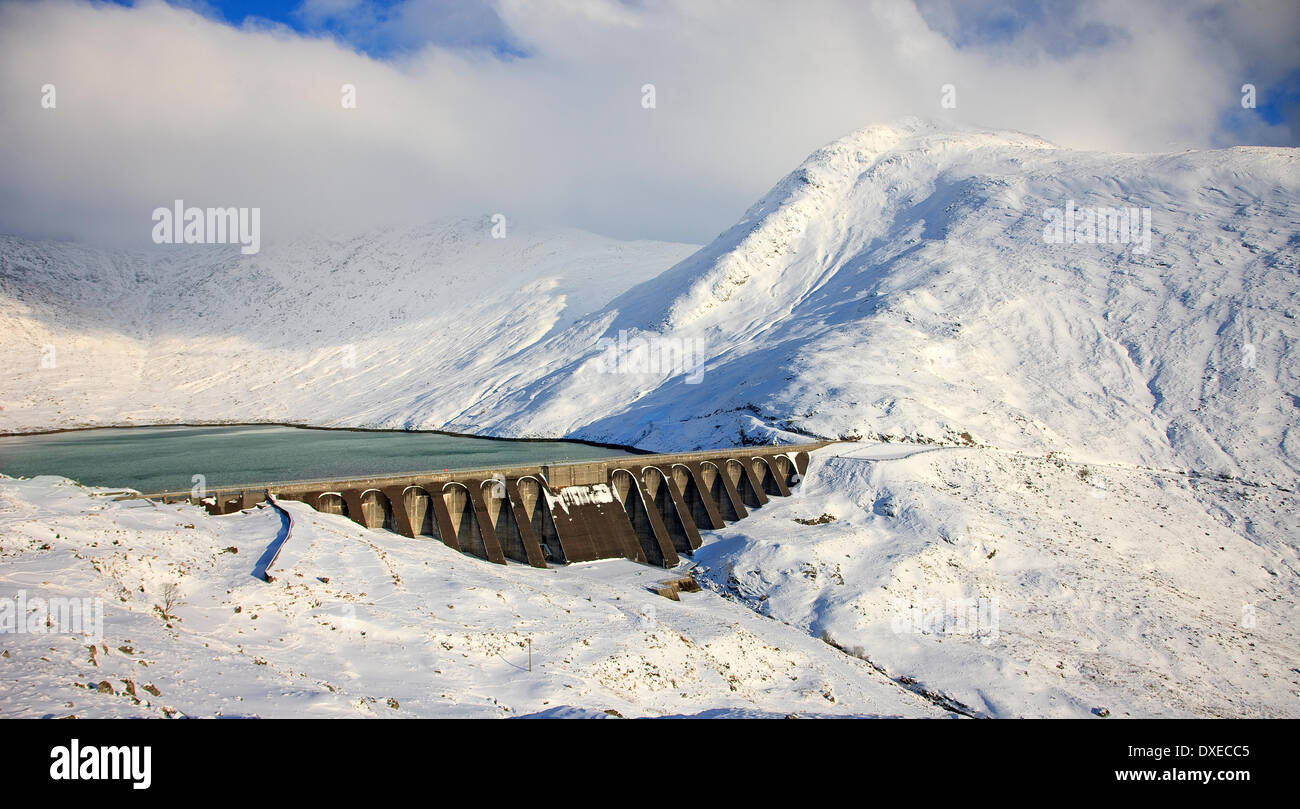 The hydro-electric dam on the slopes of Ben Cruachan,loch-Awe,Argyll ...