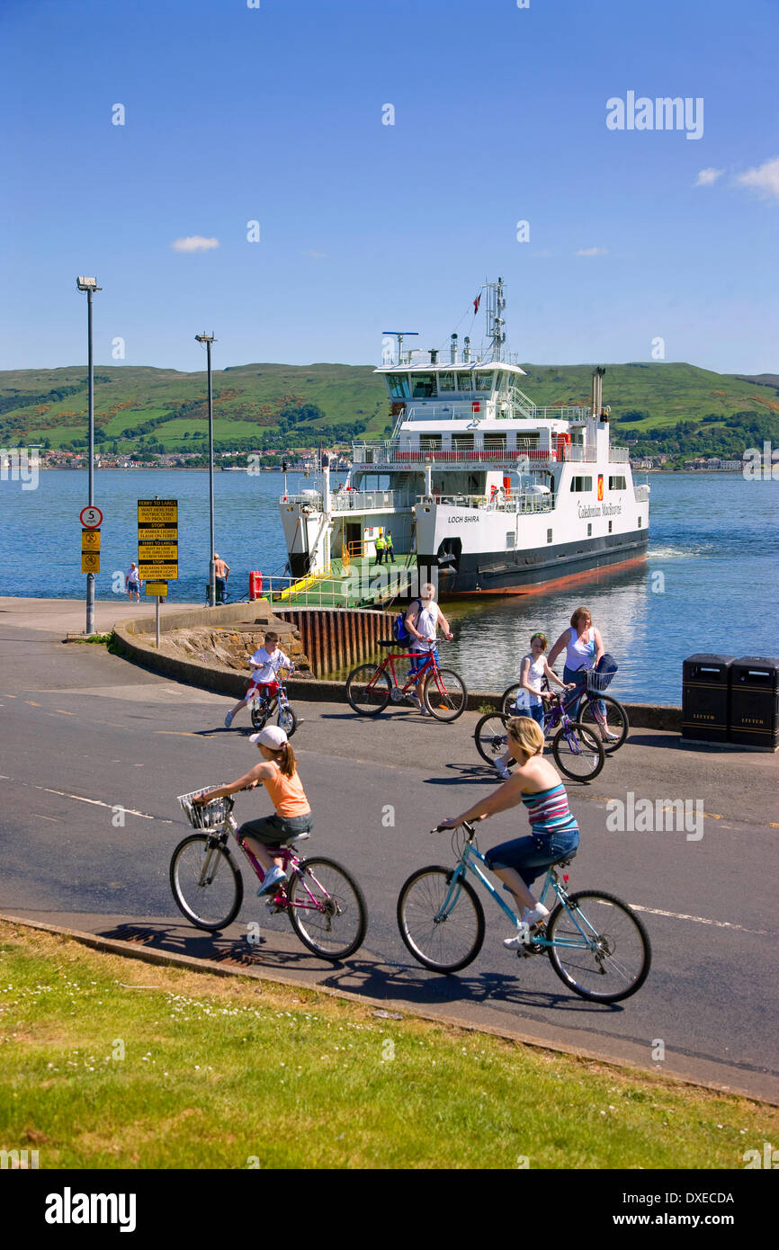 Cyclist on the Cumbrae Island, Largs Ferry, Ayrshire Stock Photo - Alamy