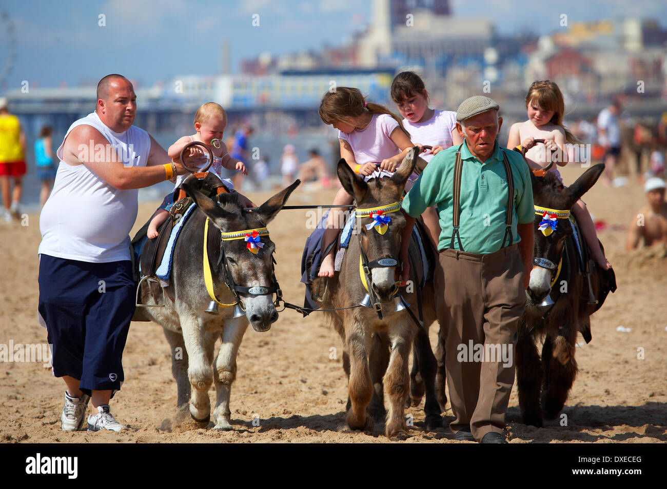 Donkey Rides, Blackpool sands, Lancashire, N/W England Stock Photo - Alamy