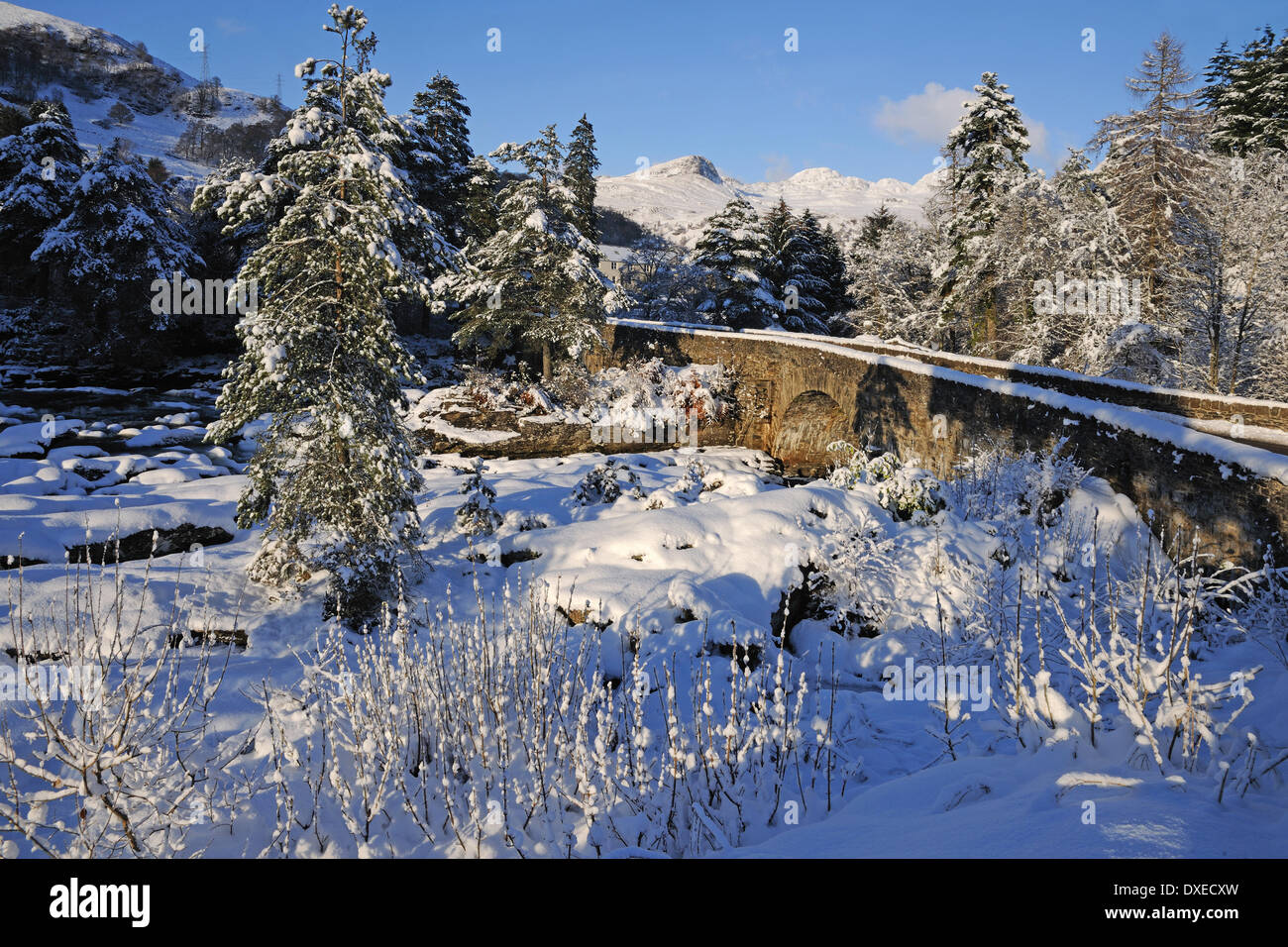 Winter falls of dochart hi-res stock photography and images - Alamy