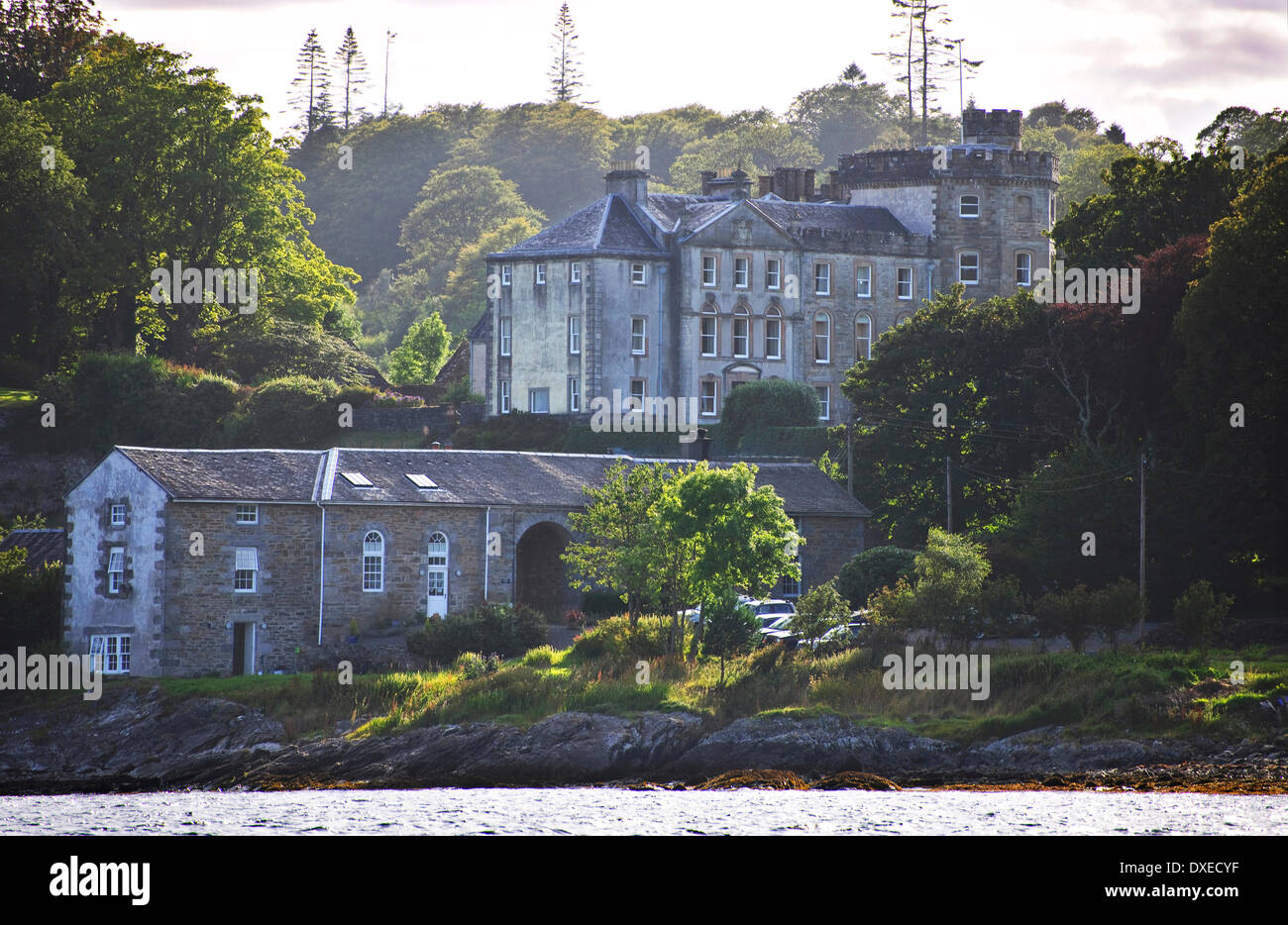 Lochnell Castle, Ardmuckinish bay Stock Photo - Alamy