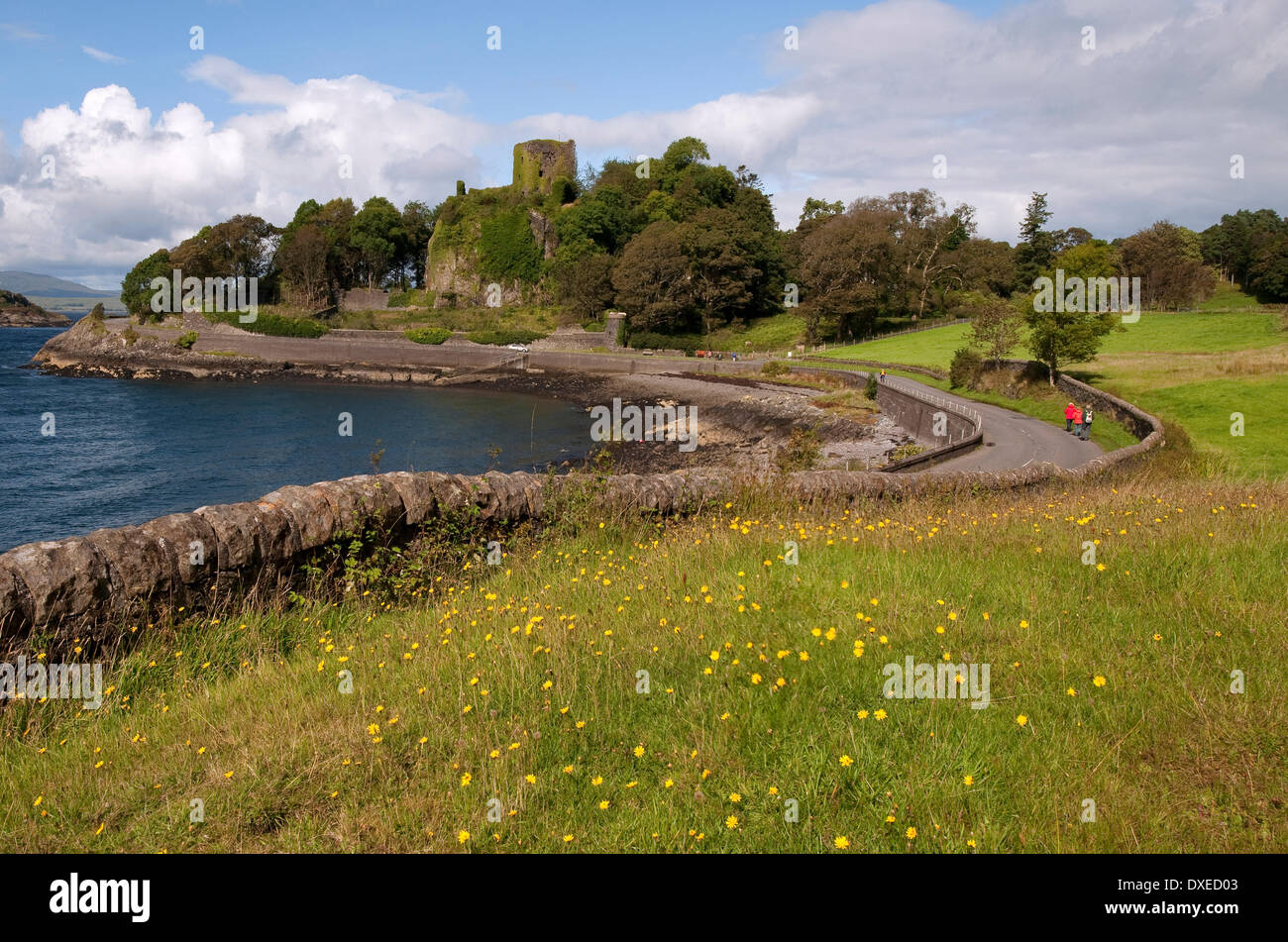 Dunollie Castle from the Dog Stone, Oban Bay, Argyll Stock Photo - Alamy