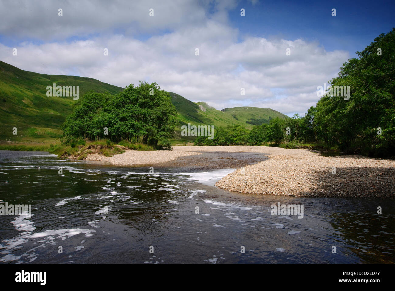 Picturesque Glen orchy from the river Orchy by Dalmally,Argyll Stock ...