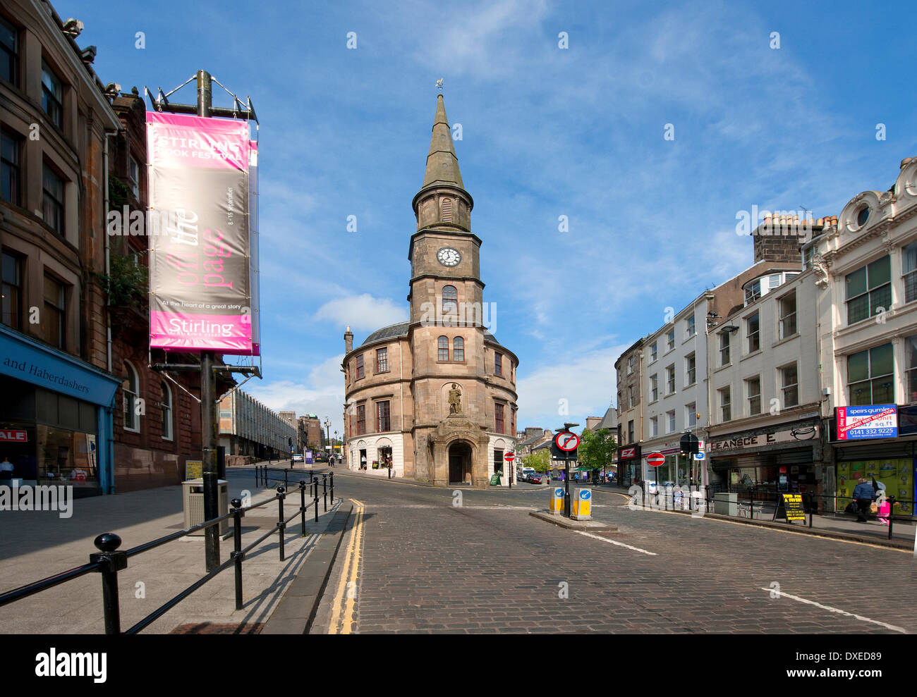 View towards the Athenaeum in Stirling city centre,Scotland Stock Photo ...