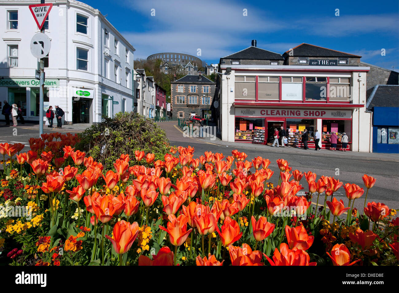 Oban town centre Stock Photo - Alamy