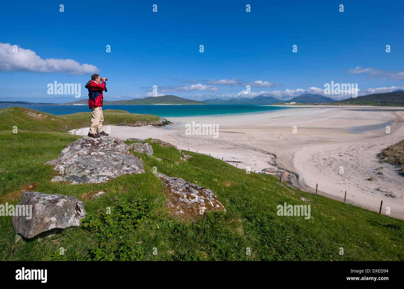 South Harris Beaches towards Luskentyre, Outer Hebrides Stock Photo - Alamy