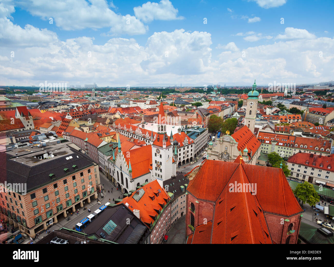 Munich germany rooftop hi-res stock photography and images - Alamy
