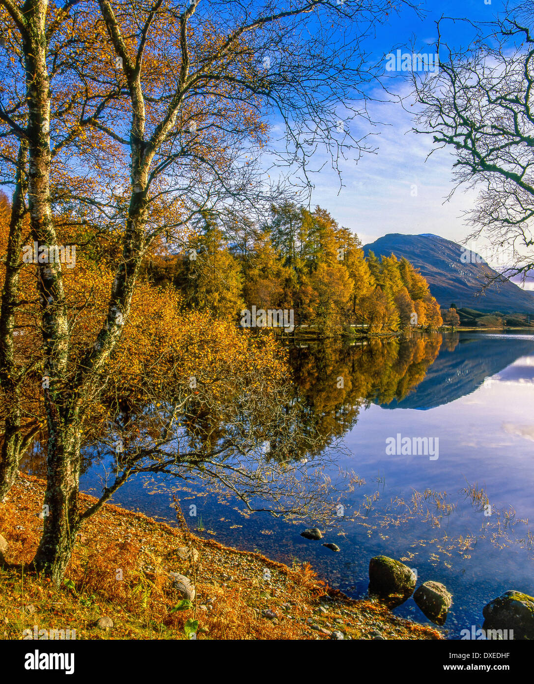 An Dubh Lochan near Tulloch, Glen Spean, Highlands Stock Photo - Alamy