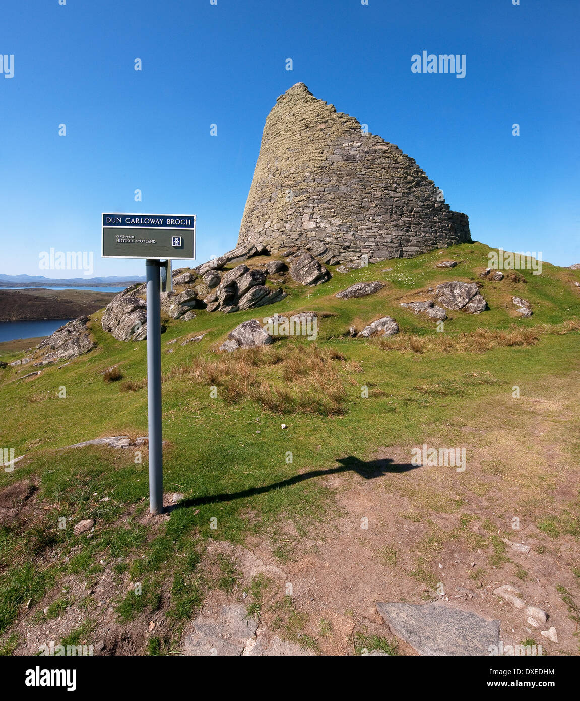 Dun carloway broch and signage,island of Lewis,outer hebrides,scotland ...