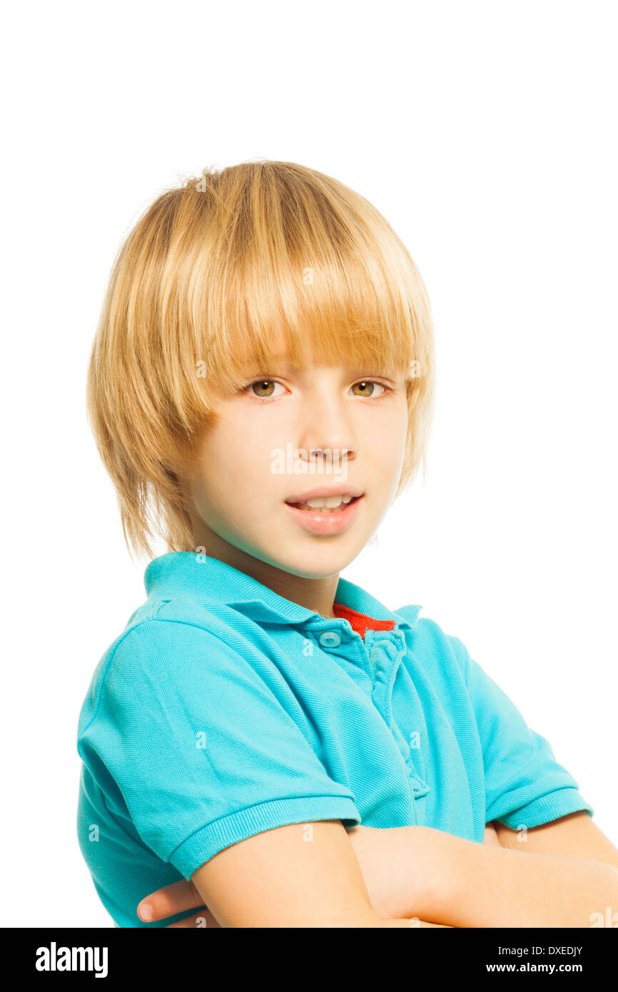 Blond boy portrait Stock Photo - Alamy