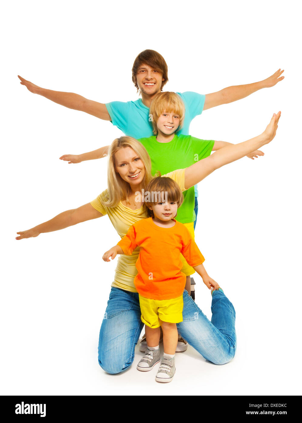 Portrait of family pyramid hi-res stock photography and images - Alamy