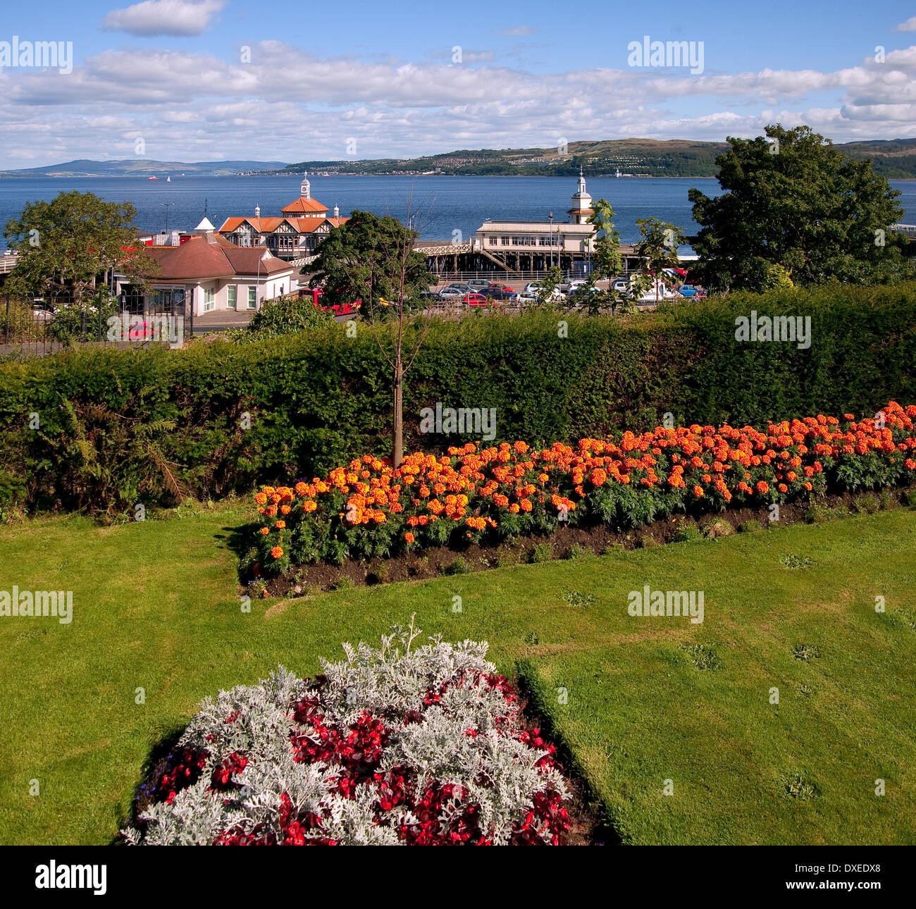 Dunoon pier from Castle, Clyde Stock Photo - Alamy