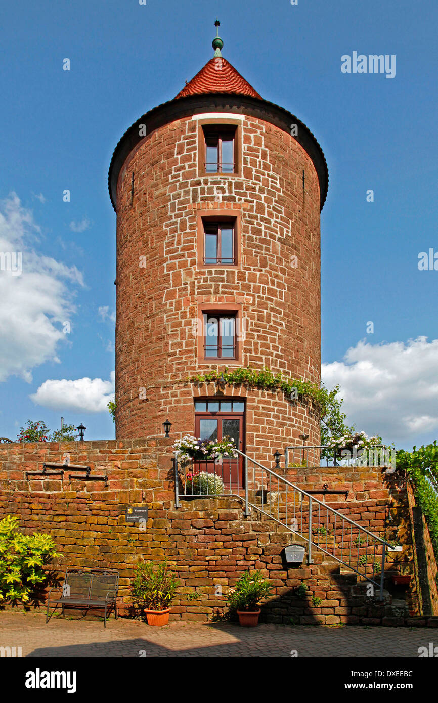 former water tower built 1924 Dilsberg part of Neckargemund Rhine ...