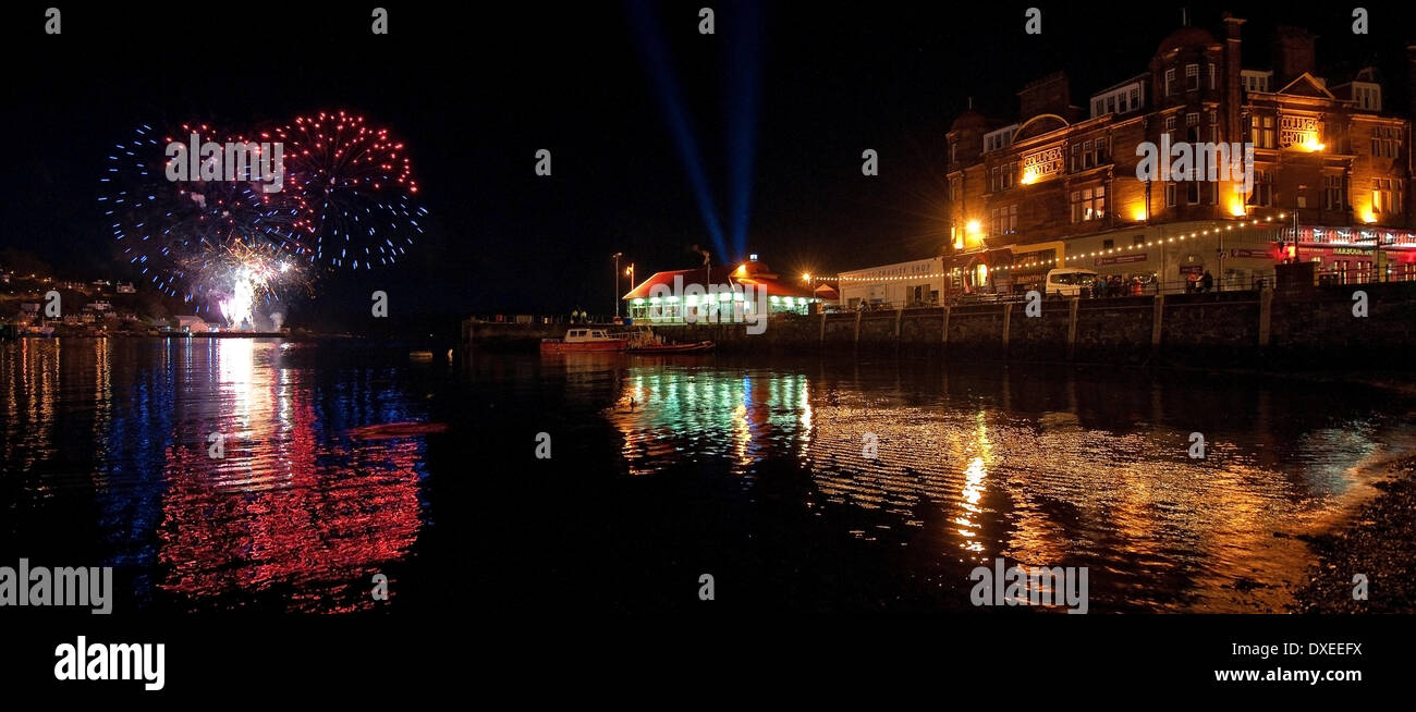 firework display at the Oban winter festival,north pier,Oban,argyll ...