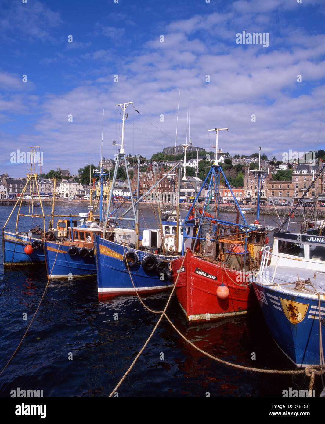 Oban town and harbour from the rail pier.Argyll Stock Photo - Alamy