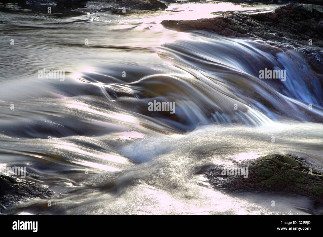 Fast flowing river, Glencoe Stock Photo - Alamy