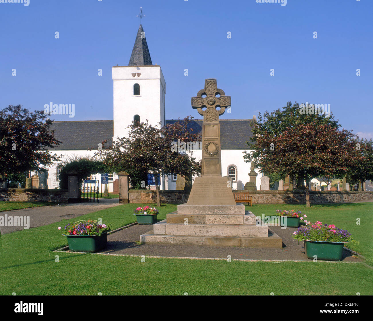 Gifford church and memorial, east lothian Stock Photo - Alamy