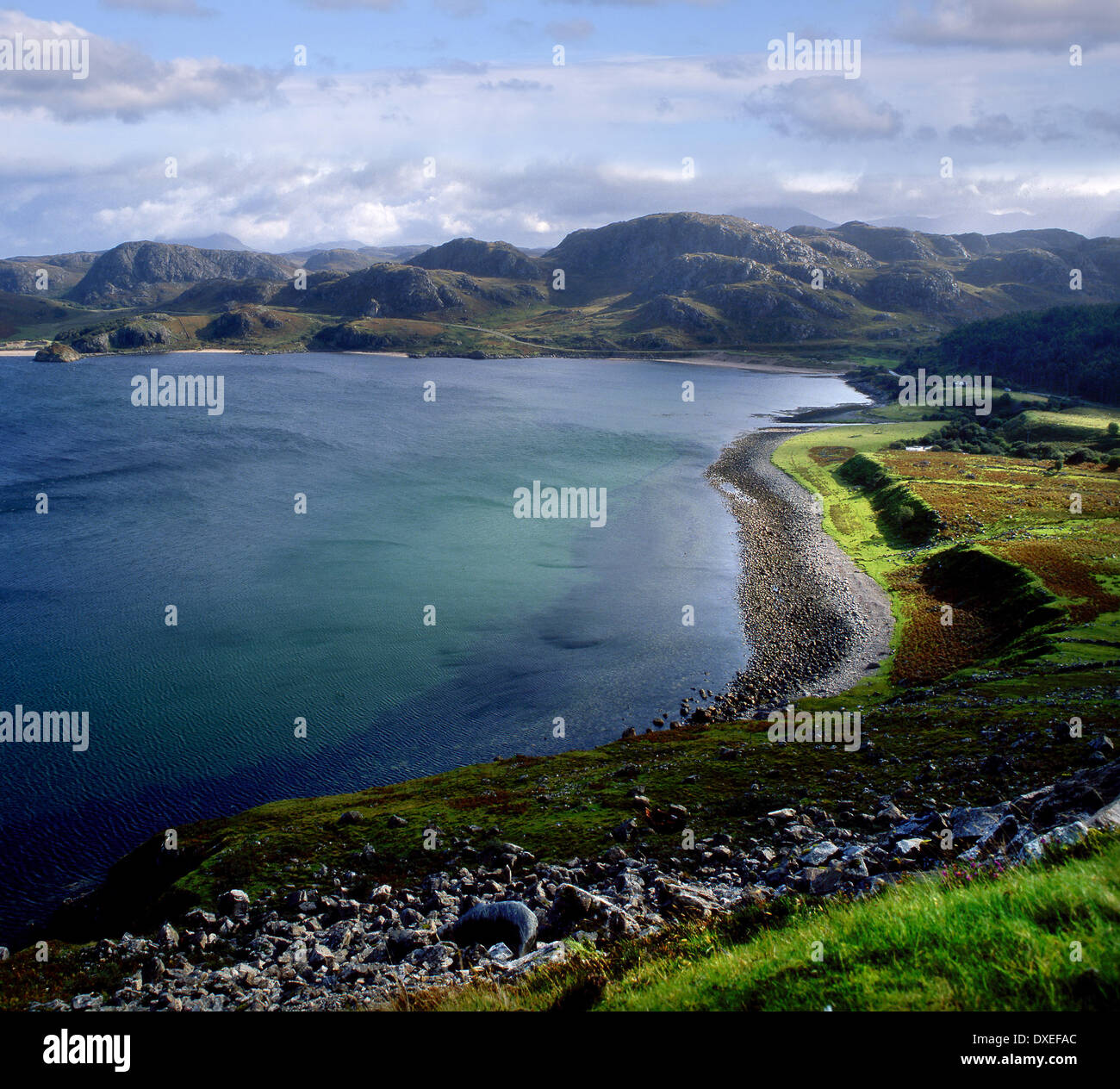 The large coastal embayment of Gruinard bay, Ross and Cromarty, N/W ...