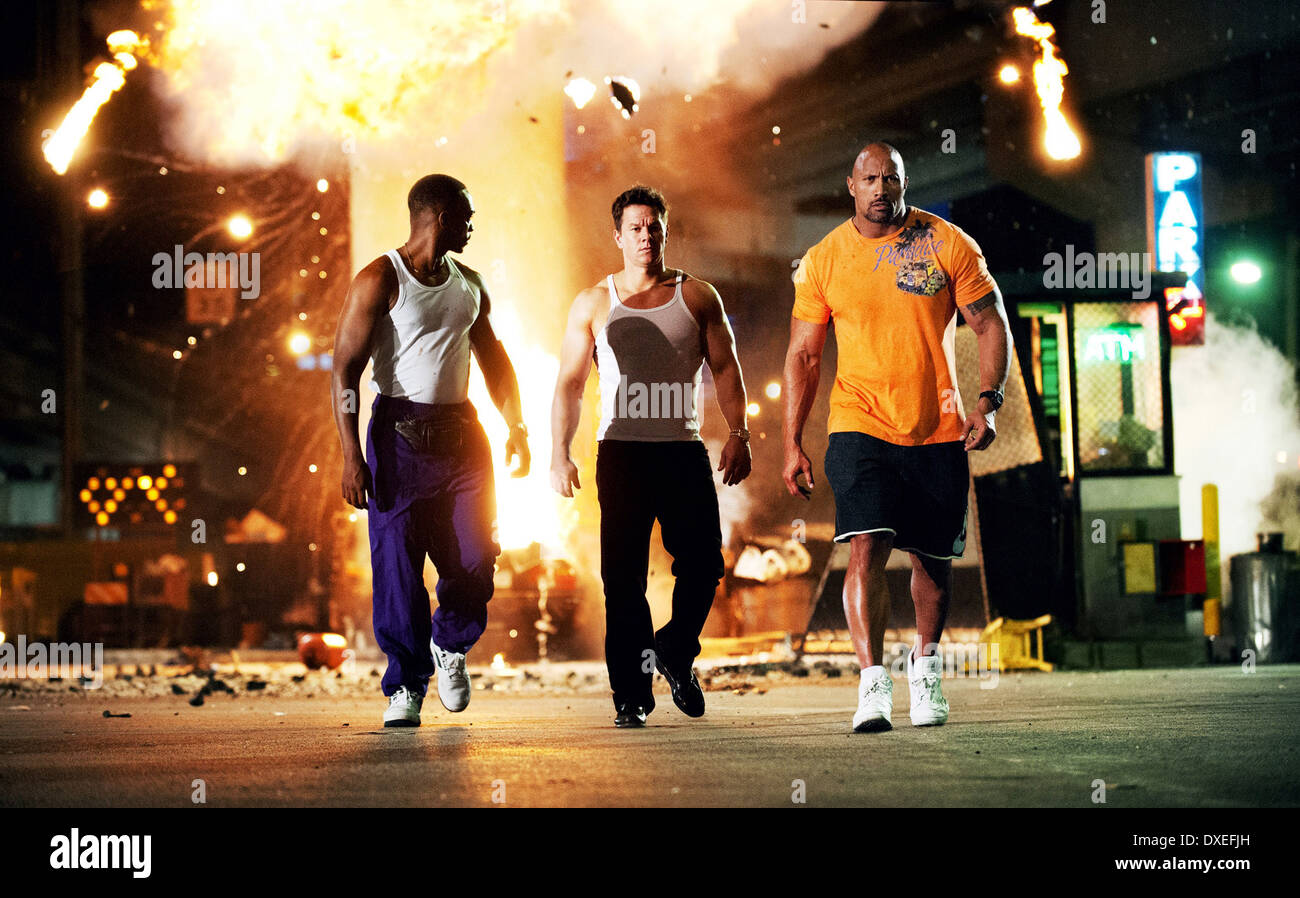 Mark Wahlberg And The Rock Flexing