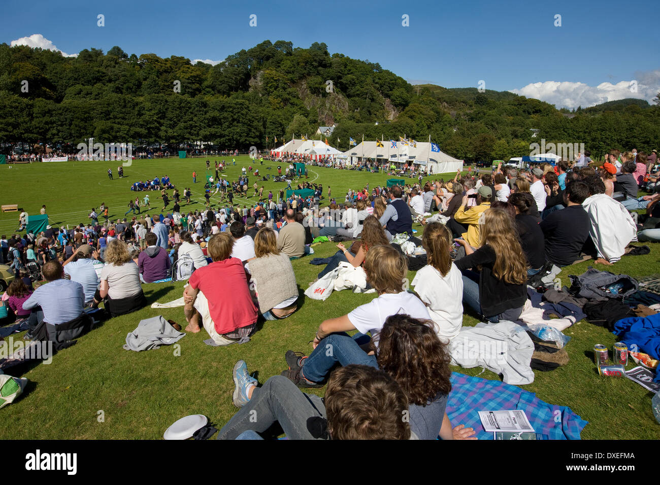 Highland games mossfield park oban hi-res stock photography and images ...