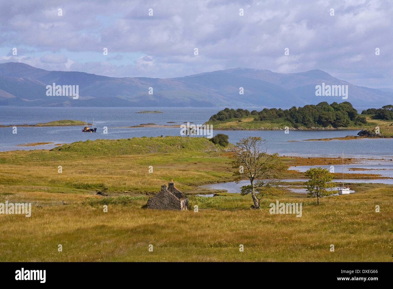 Isle of Lismore and Morvern Hills, Argyll Stock Photo - Alamy
