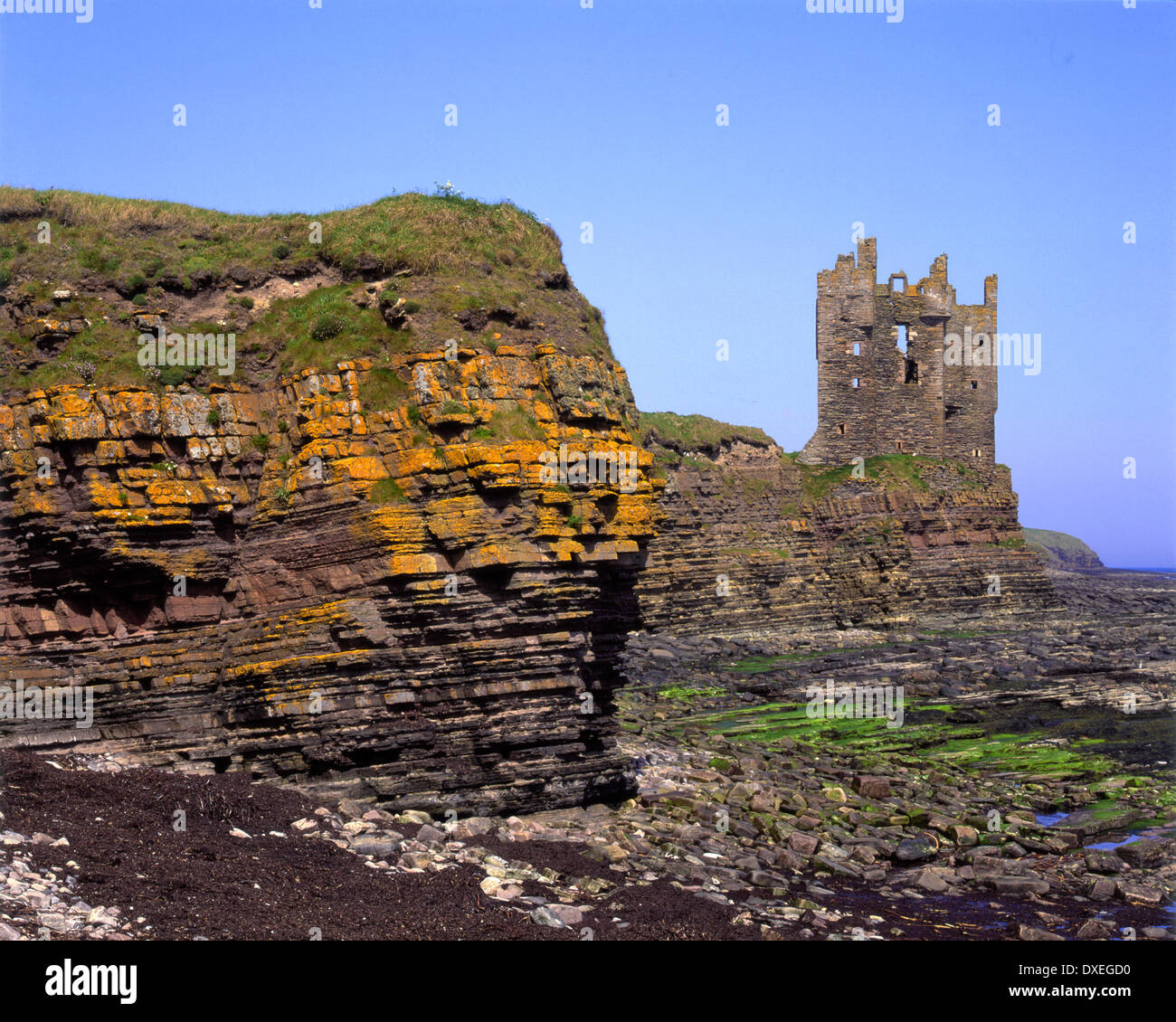 Keiss castle, caithness Stock Photo - Alamy