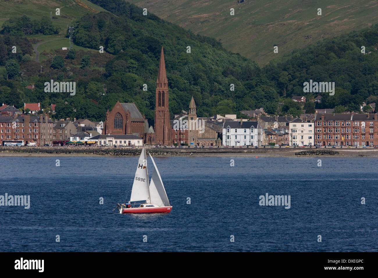 Largs with passing yacht hi-res stock photography and images - Alamy