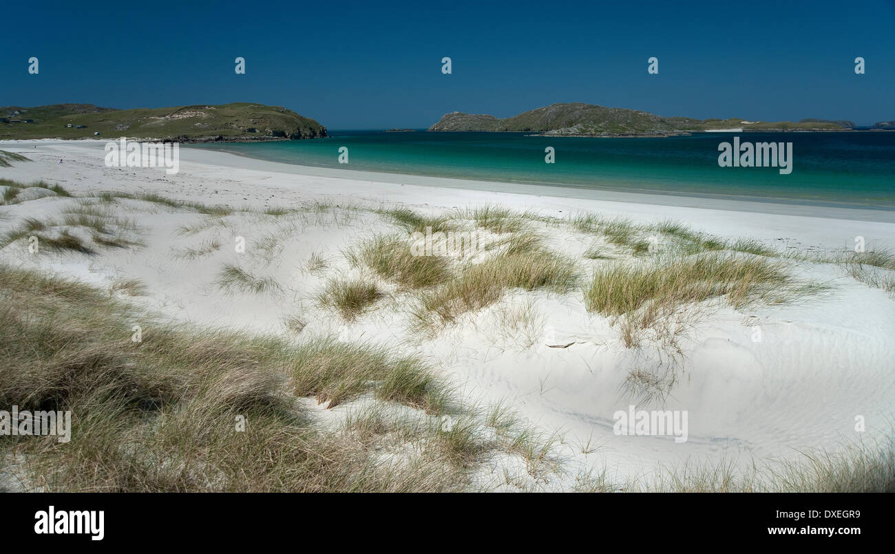 Magnificent white beaches near voltus on the island of Lewis.outer ...