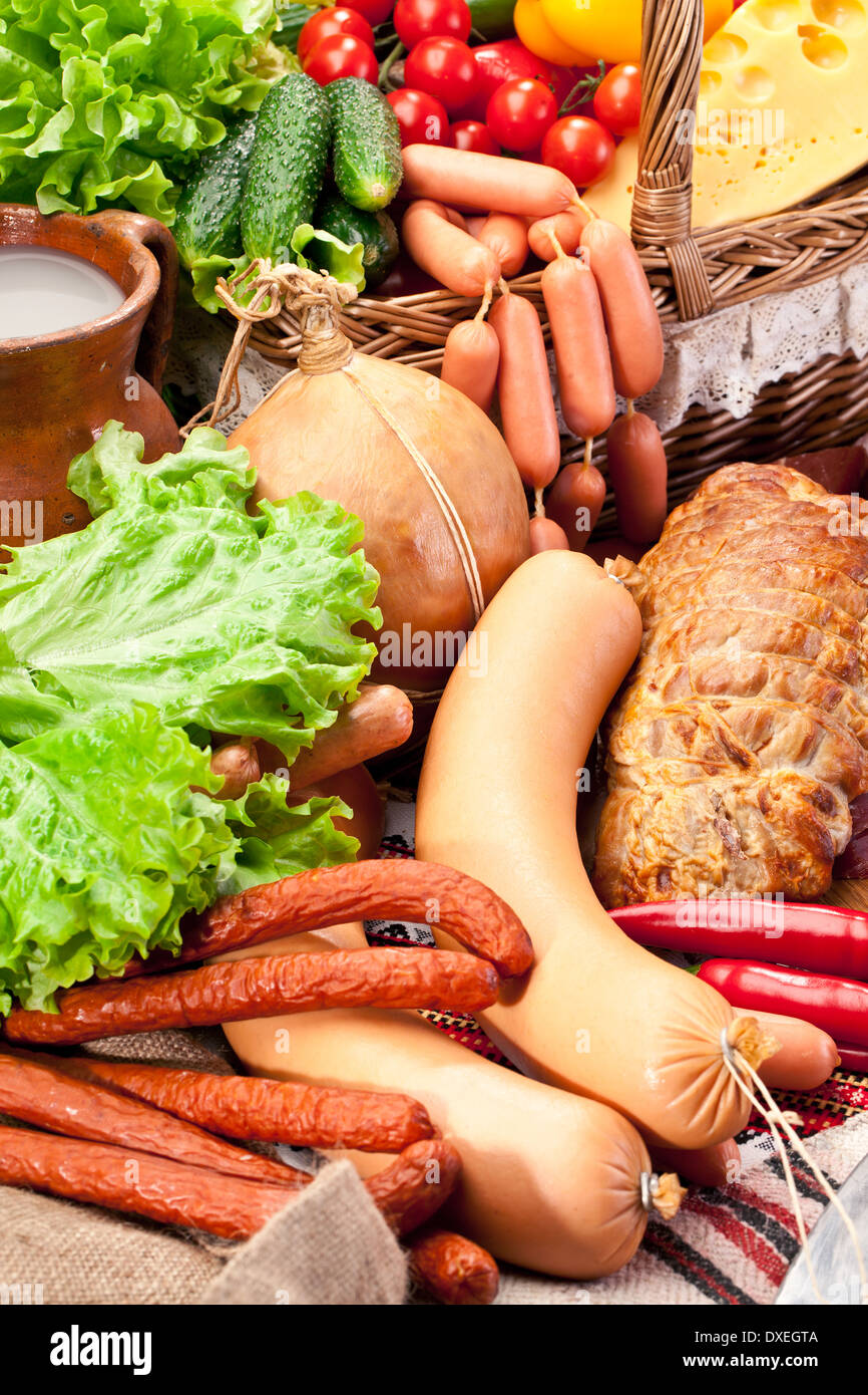 Processed meat products hi-res stock photography and images - Alamy