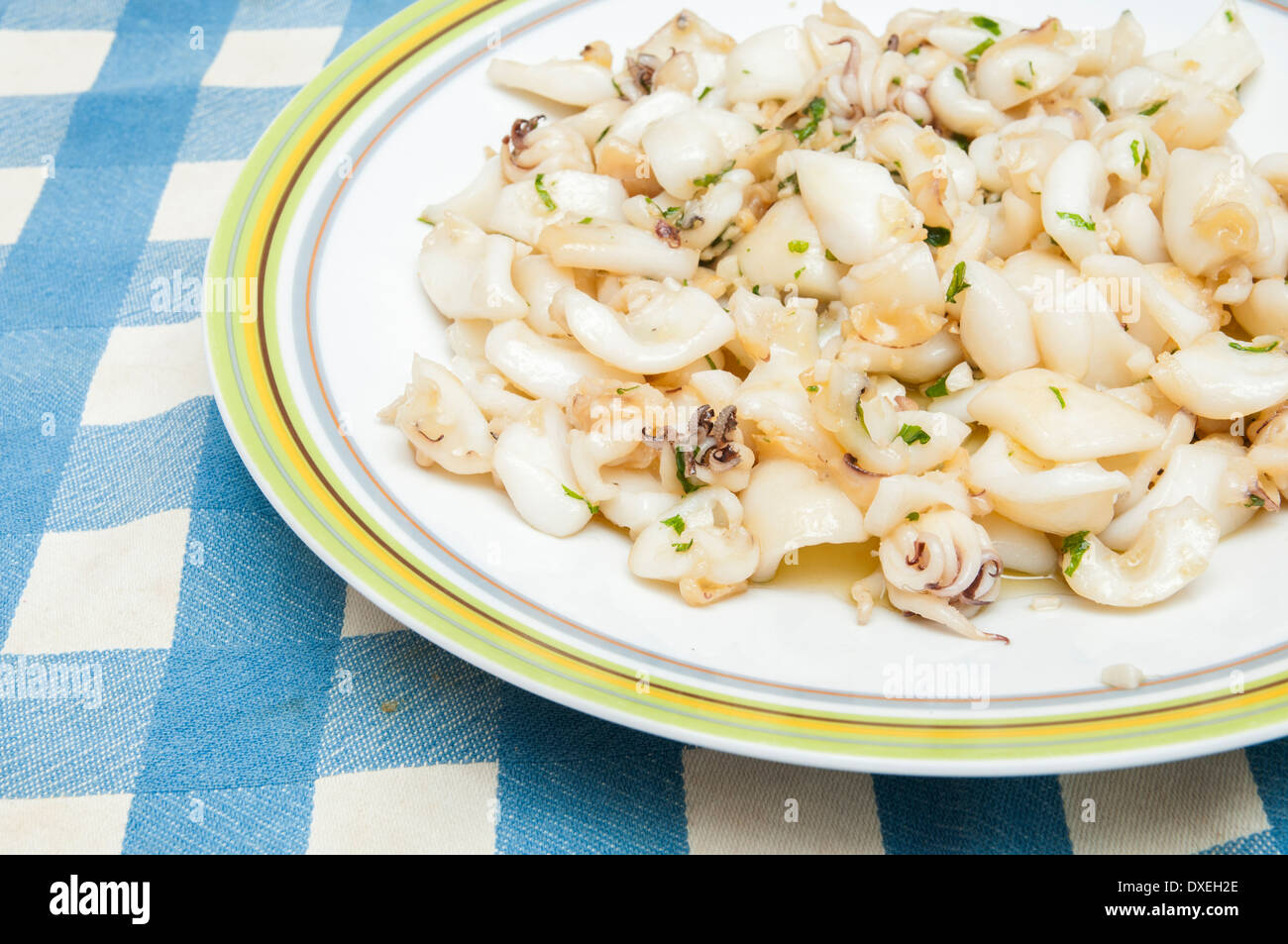 sepia prepared on a background of blue squares Stock Photo - Alamy