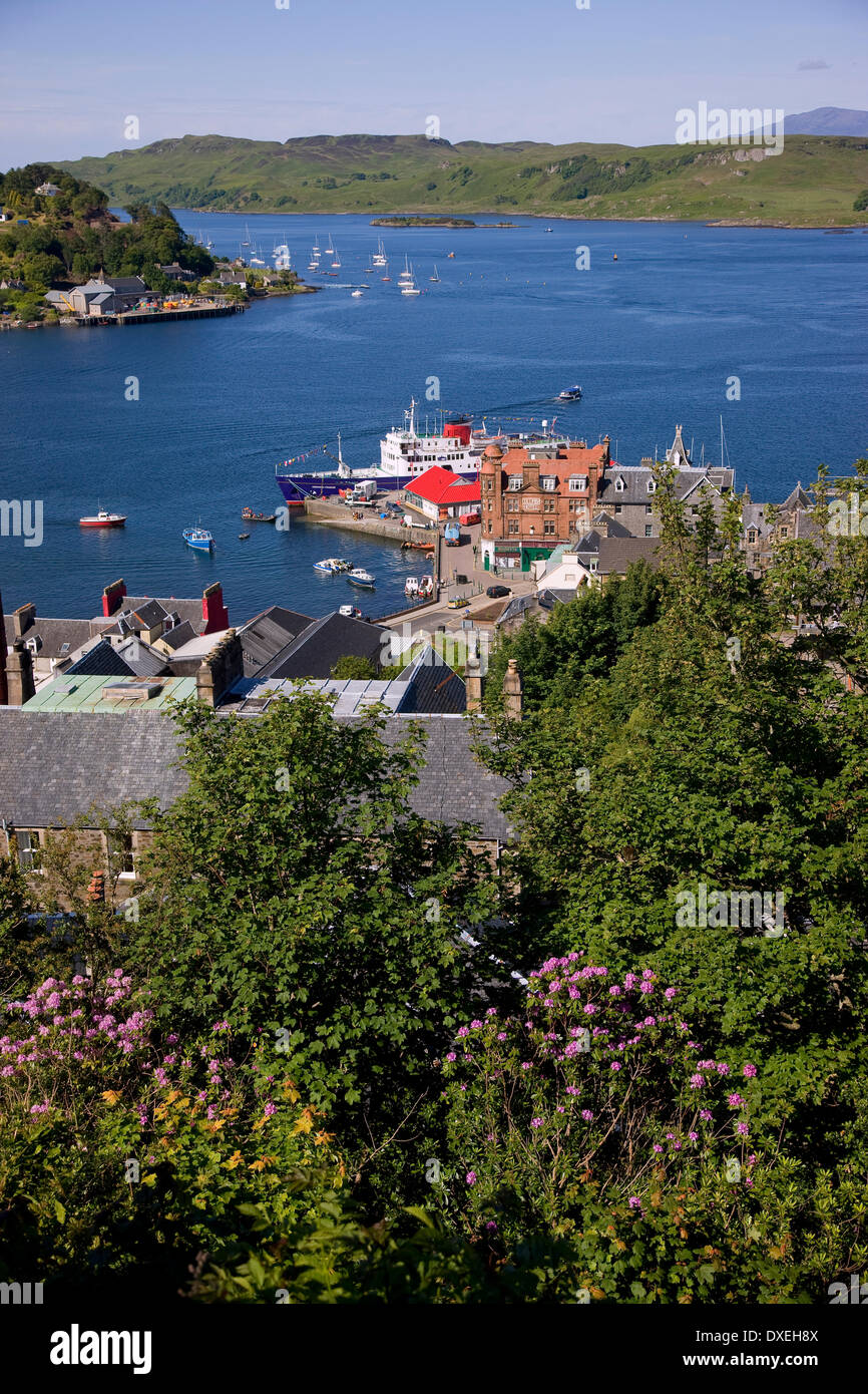 Spring view overlooking Oban bay, Argyll Stock Photo - Alamy