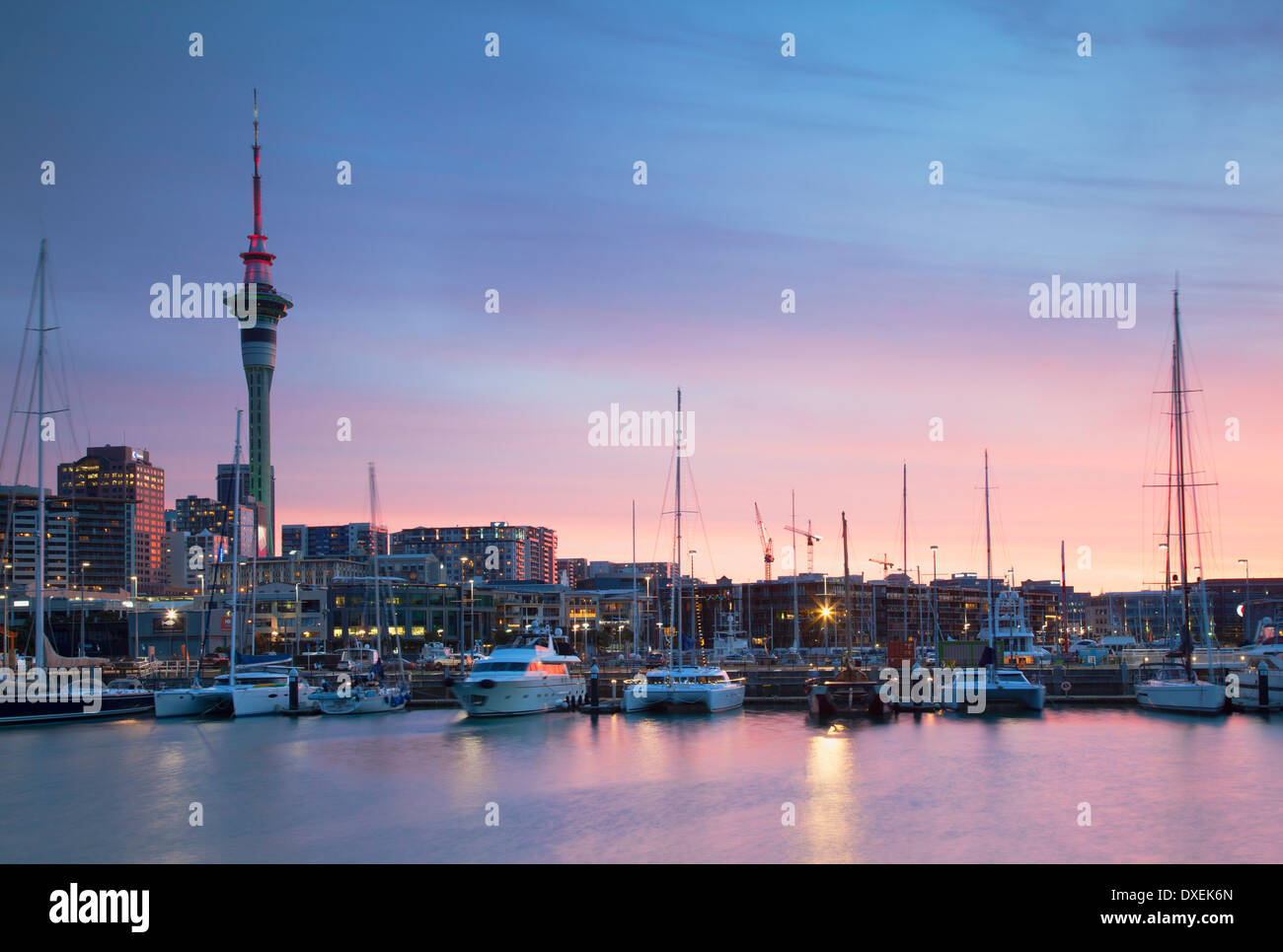 Auckland sky tower sunset hi-res stock photography and images - Alamy