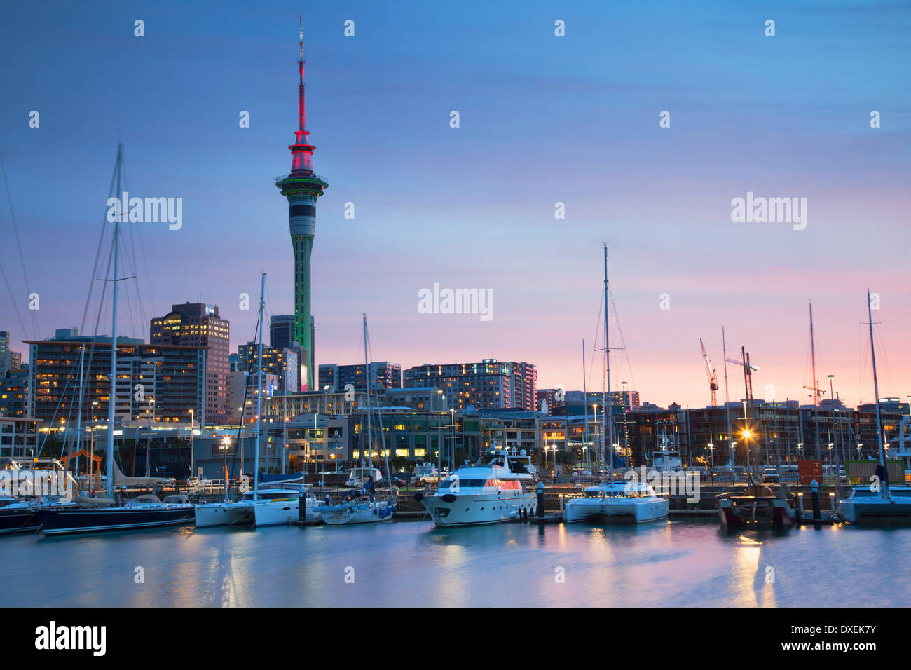 Auckland sky tower sunset hi-res stock photography and images - Alamy