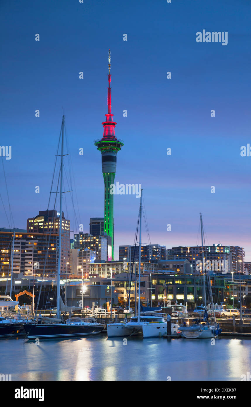 Auckland sky tower sunset hi-res stock photography and images - Alamy