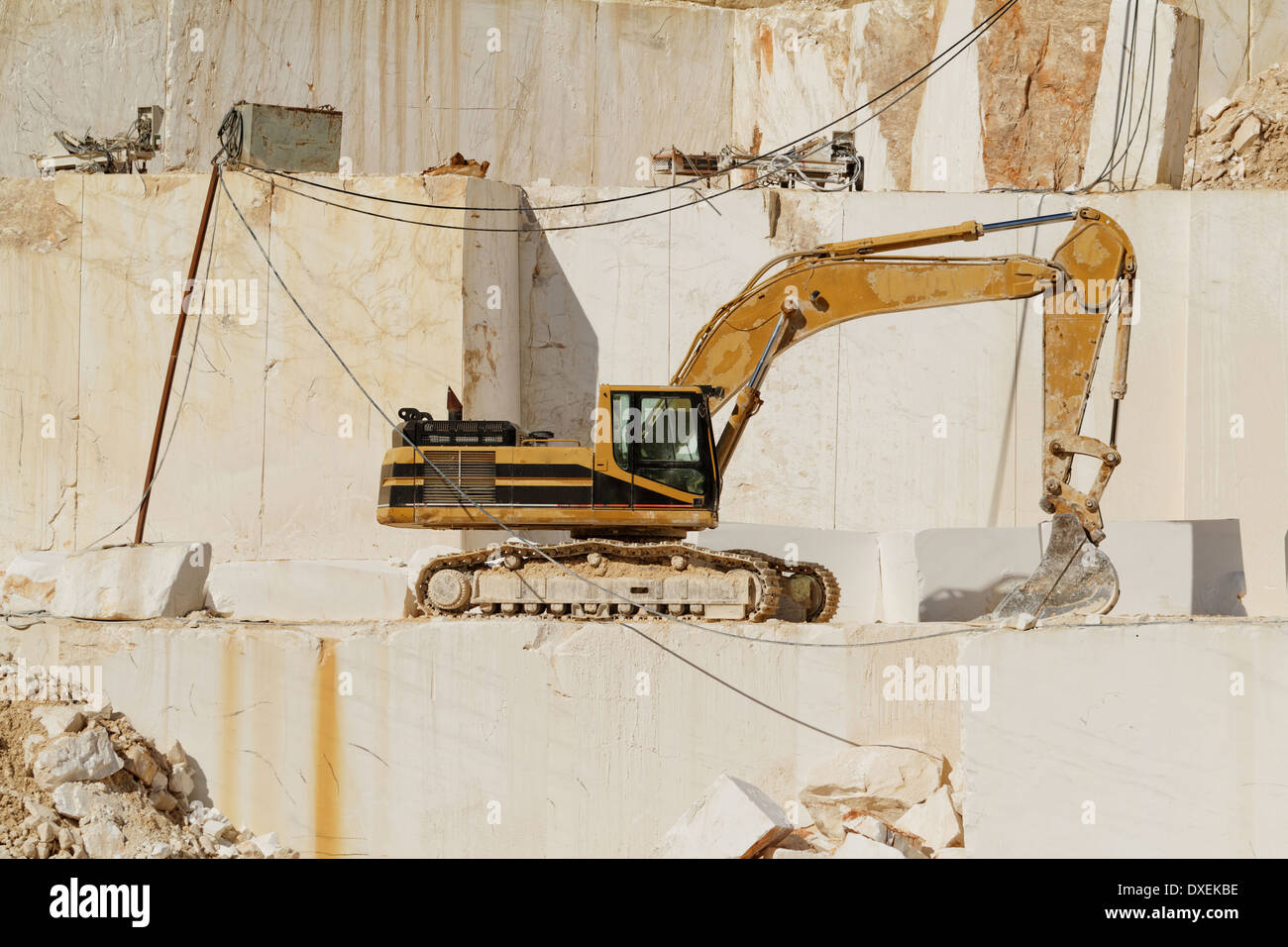 White marble quarry Stock Photo - Alamy
