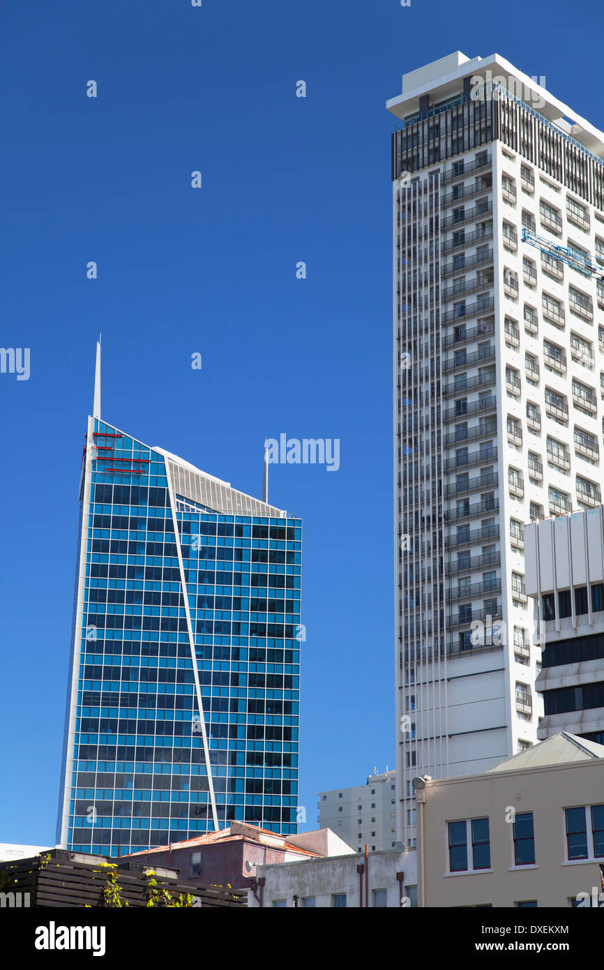 Skyscrapers in downtown Auckland, North Island, New Zealand Stock Photo ...