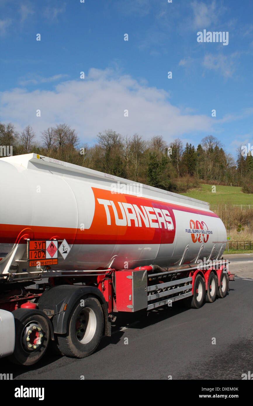 A tanker traveling along a road in Surrey, England Stock Photo - Alamy