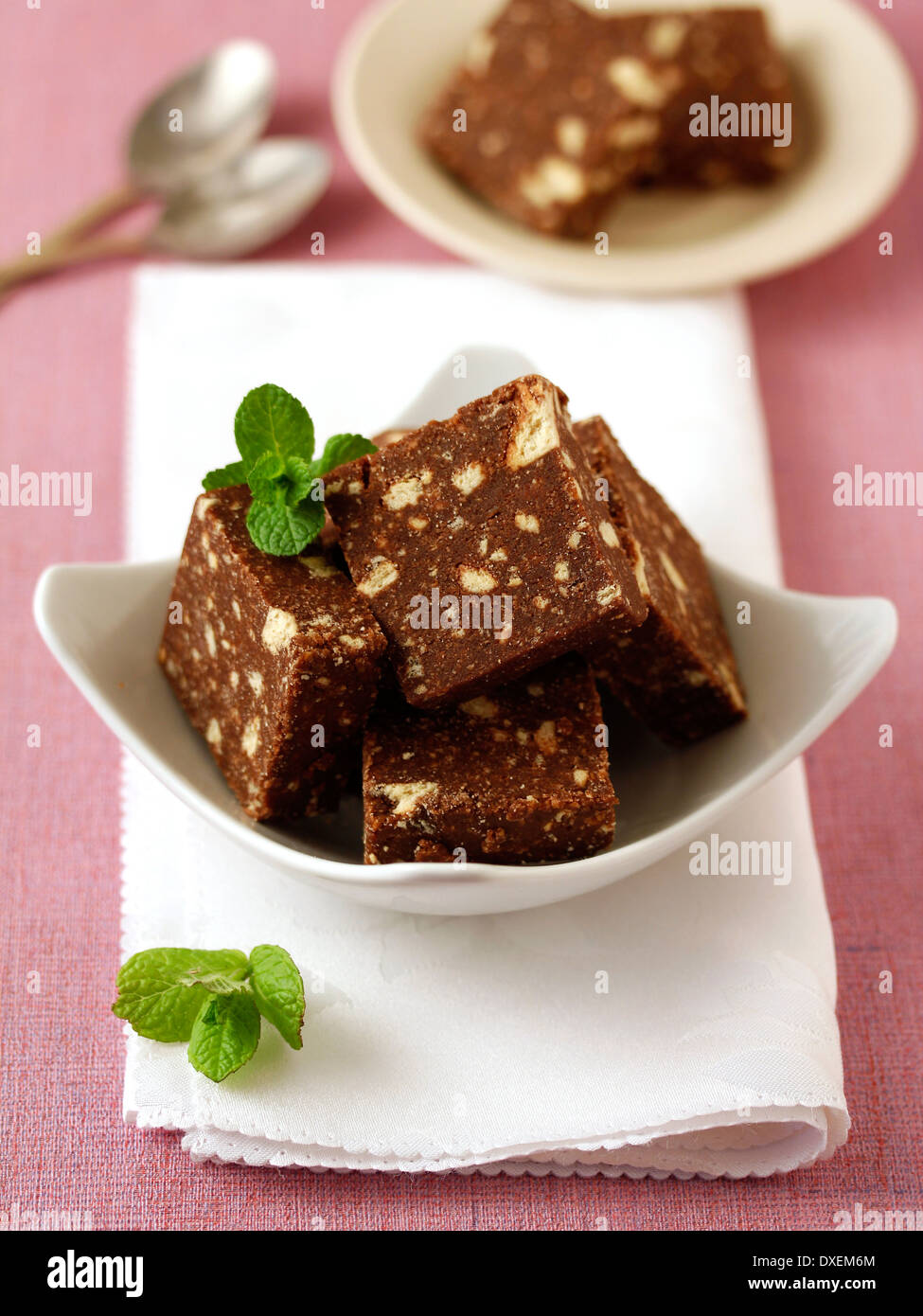 Nougat chocolate cookies. Recipe available Stock Photo - Alamy
