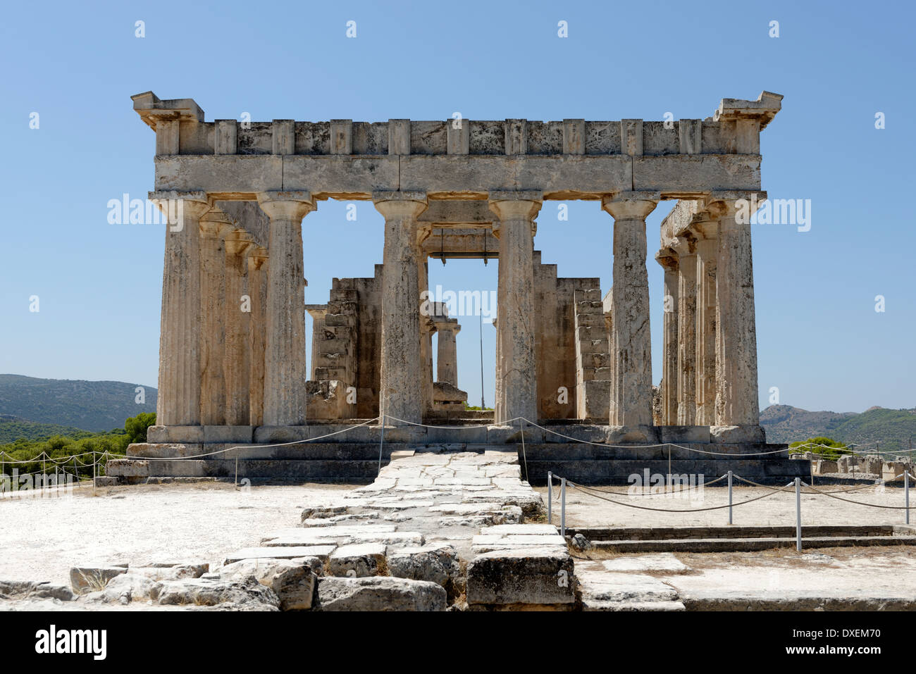Temple of aphaia columns hi-res stock photography and images - Alamy