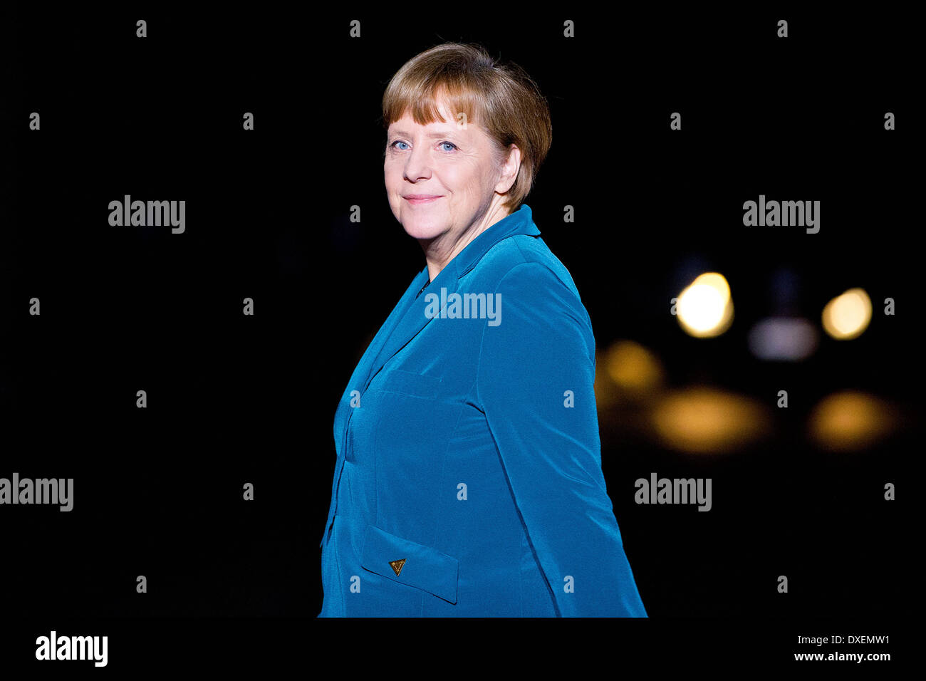 German chancellor Angela Merkel arrives for a dinner during the Nuclear ...