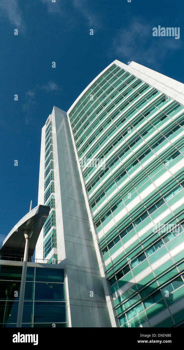 Low angle view of University College Hospital London NHS building UCLH ...